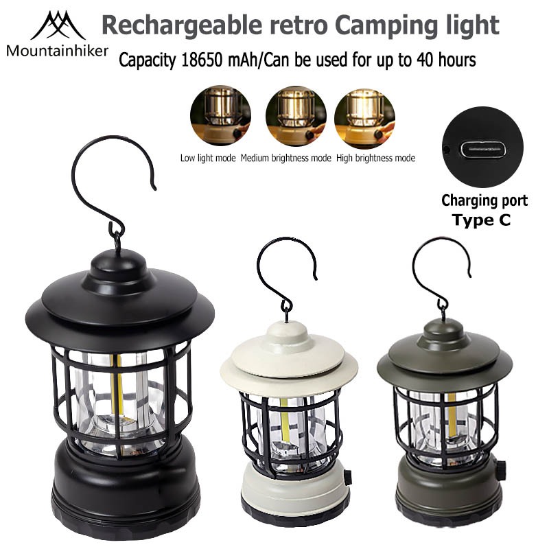 MOUNTAINHIKER Vintage Camping Light LED Vintage Lantern Light Retro ...