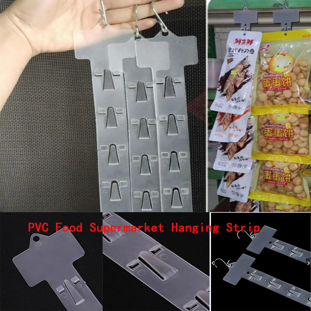 1 PCS Pvc Plastic Food Supermarket Hanging Strip Transparent Hanging ...