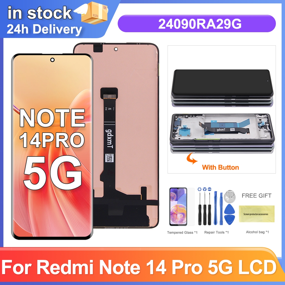 AMOLED For Xiaomi Redmi Note 14 Pro 5G LCD Display 24090RA29G Digitizer ...