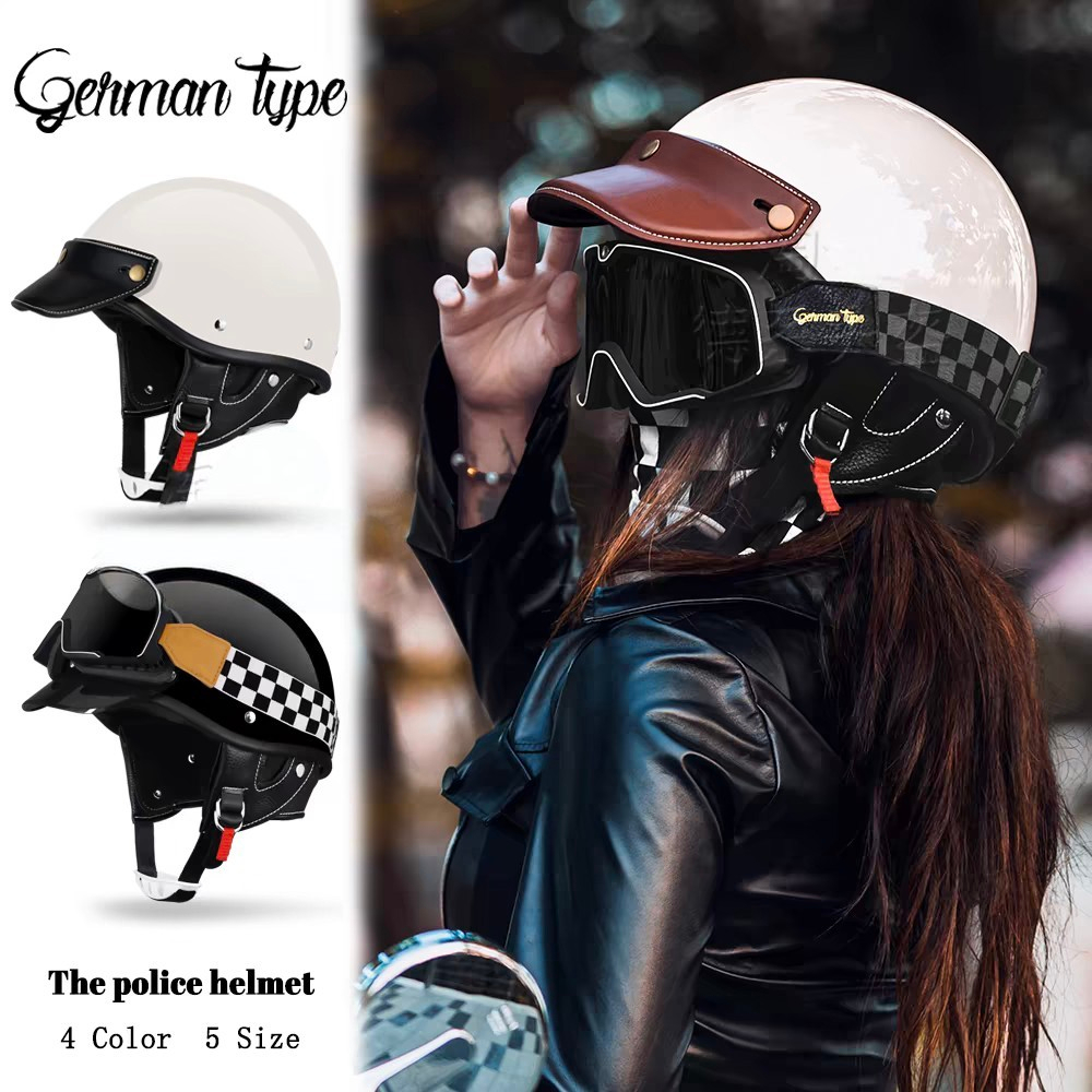 Retro Motorcycle Helmet Japanese Style Summer Harley Half Helmet ...