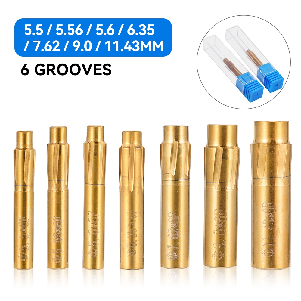 5.5/5.56/5.6/7.62/9mm 6-slot ordinary short screw drill bit push ...