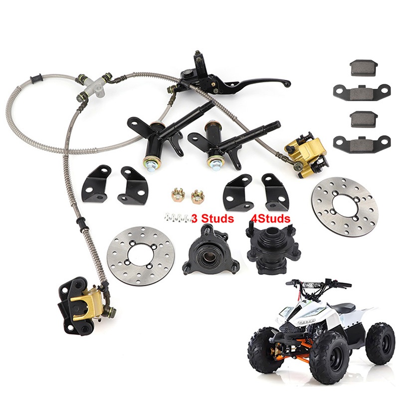 Front Steering Strut Knuckle Spindles Wheel Hub Hydraulic Brake Kit For ...