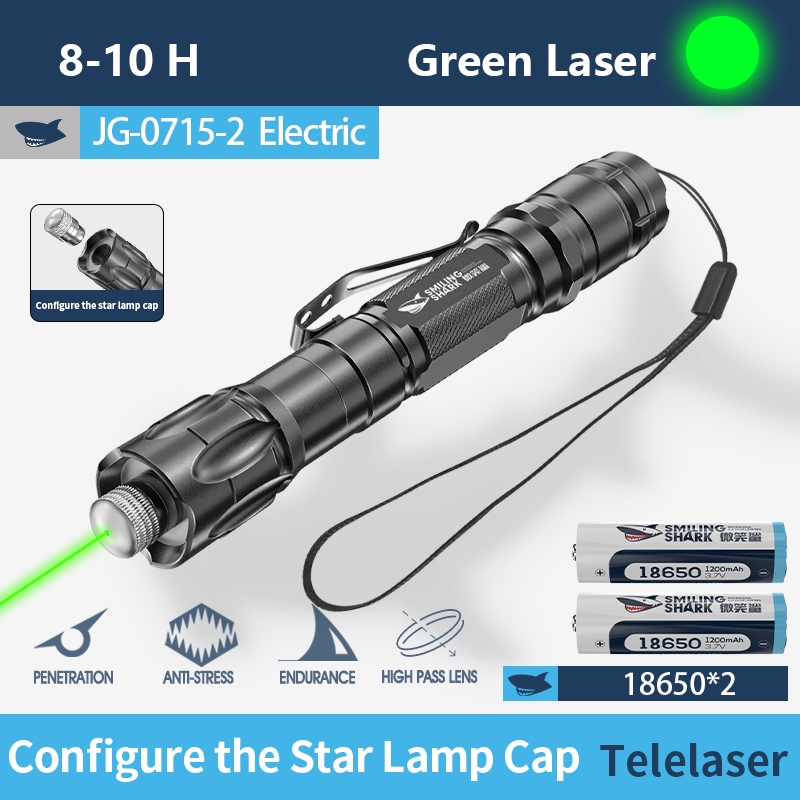 Smiling Shark JG0715 Laser Pointer Pen Green Laser Pen 18650 ...