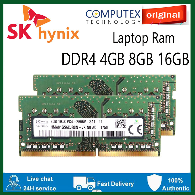 SK Hynix DDR4 Laptop RAM 4GB 8GB 16GB DDR4 2133/2400/2666/3200MHz ...
