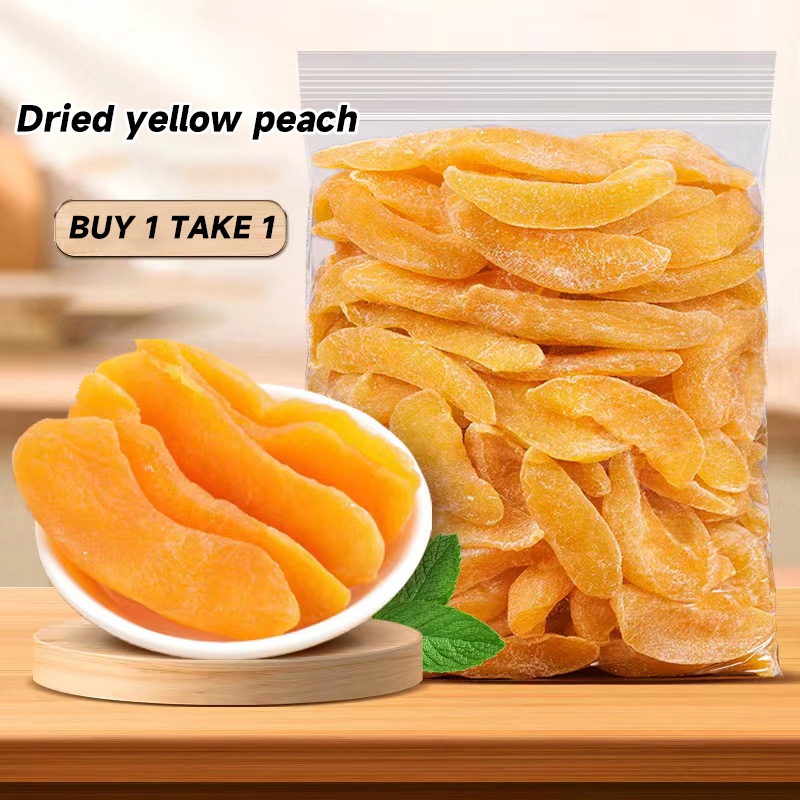 BUY 1 TAKE 1 Dried yellow peach 100g snack candied white peach dried ...
