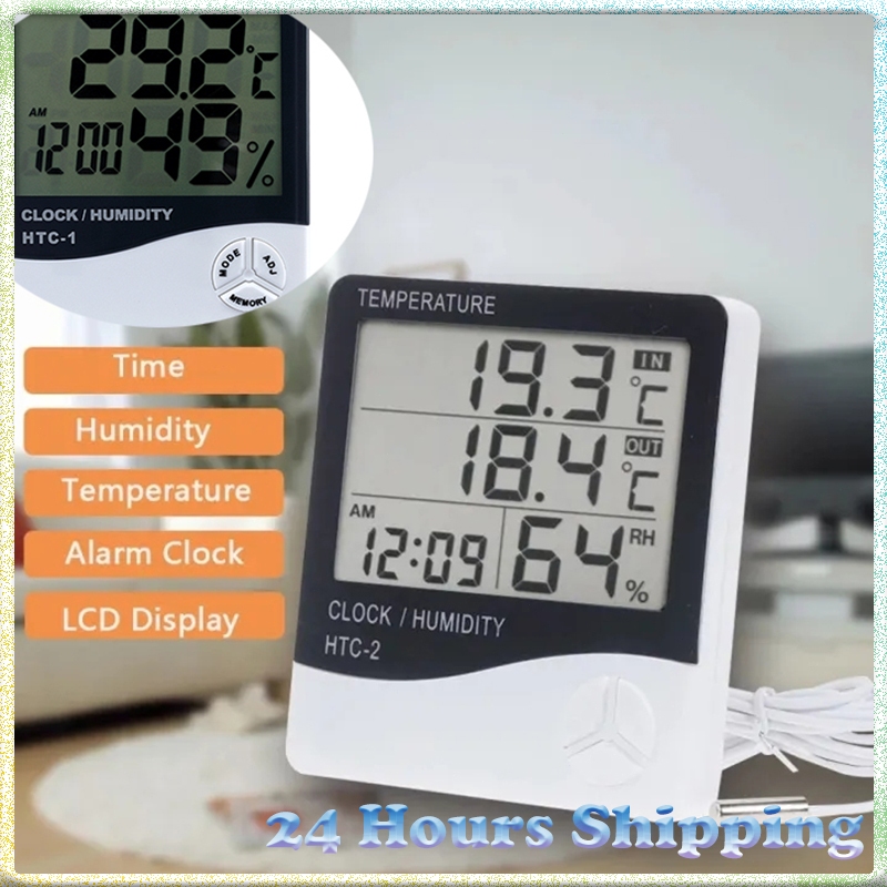 1Pc Electronic Digital Temperature Humidity Meter Indoor Outdoor ...
