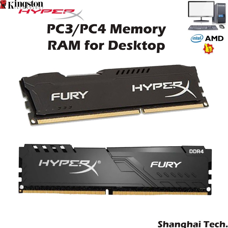 PC RAM DDR3 DDR4 8GB/16GB 1600/1866/2133/2400/3200MHz Desktop Computer ...