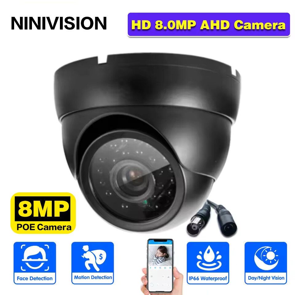NINIVISION 8MP AHD Dome CCTV - Outdoor Waterproof, Face Detection ...