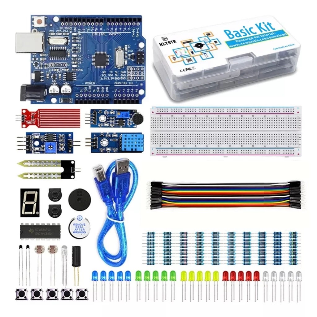 KLYSTR Basic Starter Kit For Arduino Uno R3 With Tutorial Code ...