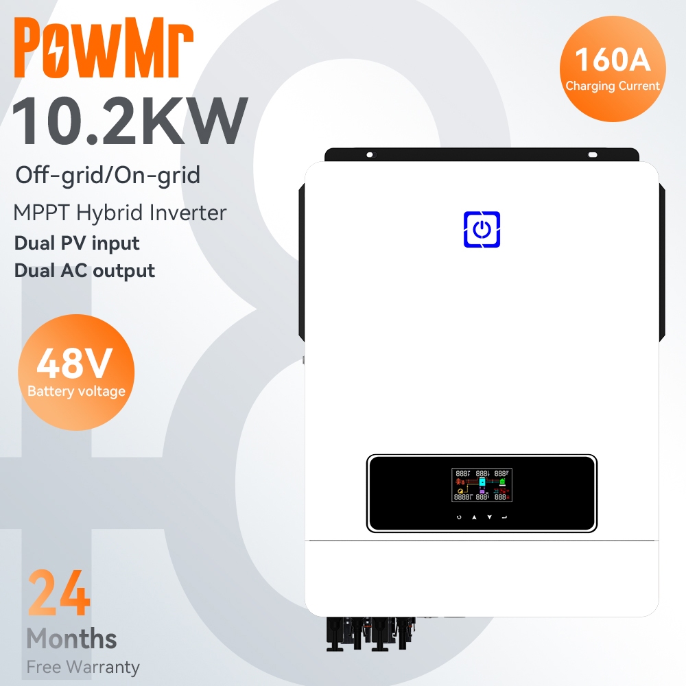 10.2KW MPPT Hybrid Inverter Solar Inverter 230Vac Built-in 160A Solar Controller Support 48V ...