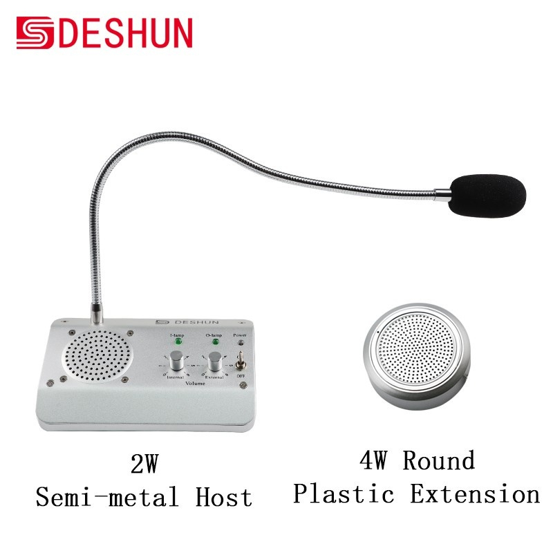 Dual-Way Talk Through Store Office Window Glass Counter Intercom ...