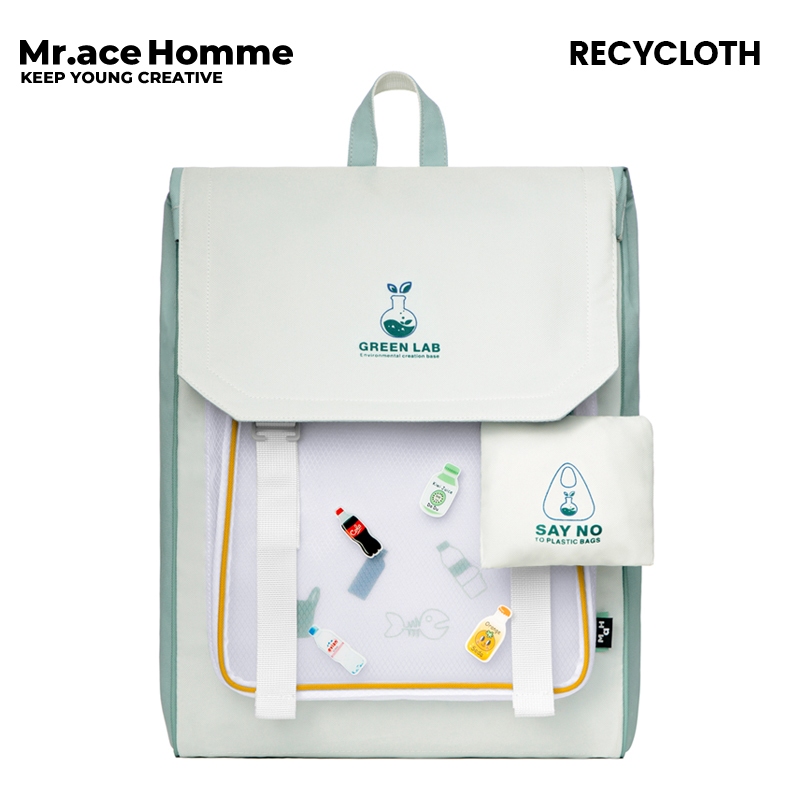 Mr. ace Homme 2089 RECYCLOTH Niche Backpack Female College Student ...