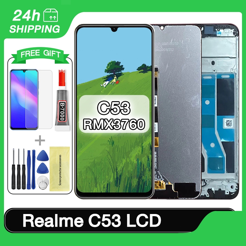 6.74" For Oppo Realme C53 RMX3760 LCD Display Touch Screen Digitizer ...