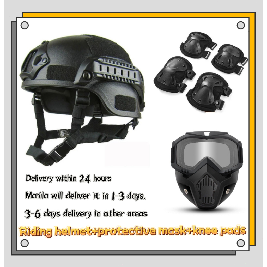 Tactical helmet field head protector field helmet CS Motorcycle Bike ...