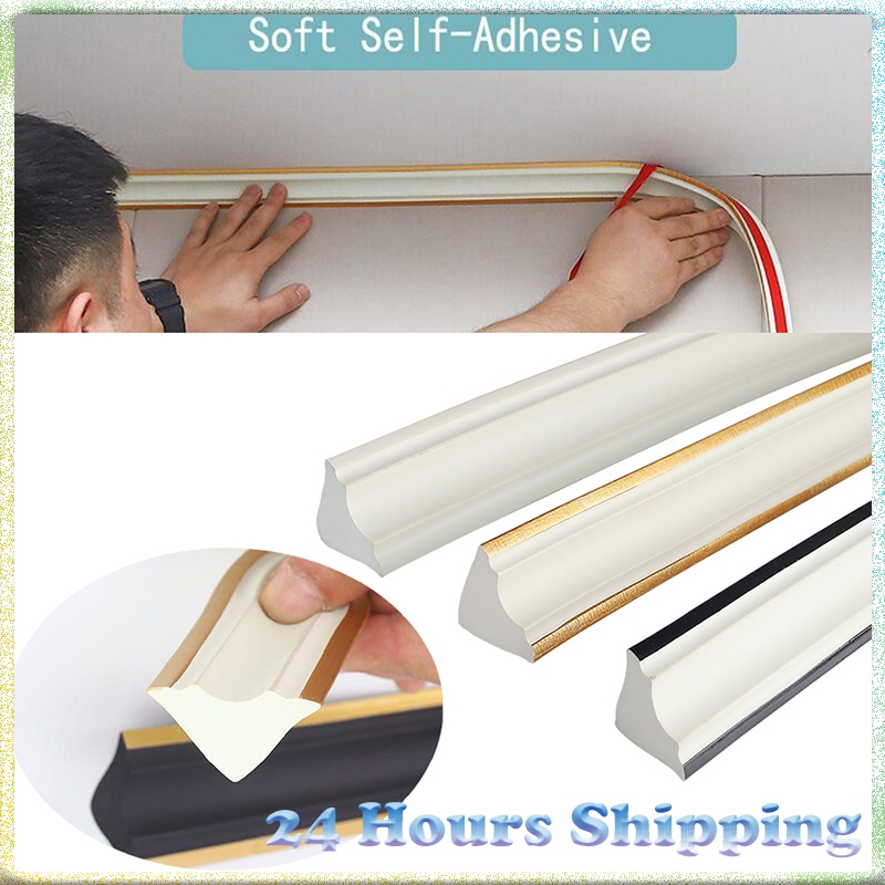 1Pc 1 Meter Corner Line Strip Decoration Pvc Self-Adhesive Wallpaper ...