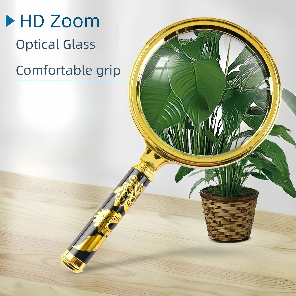 10X Magnification Handheld Magnifier Magnifying Glass Handle 75mm 2inch ...