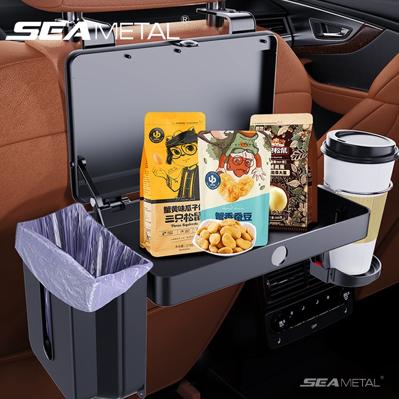 SEAMETAL Car Food Tray Table Multifunctional Folding Dining Tablea ...