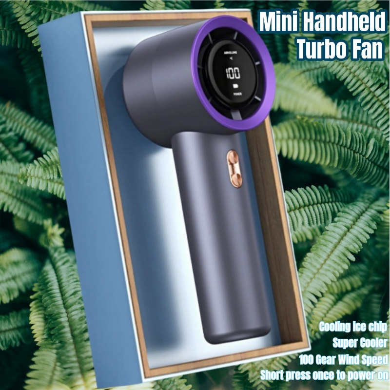 Mini Turbo Fan Electric Portable Handheld Fan 200 Gears Adjustable ...