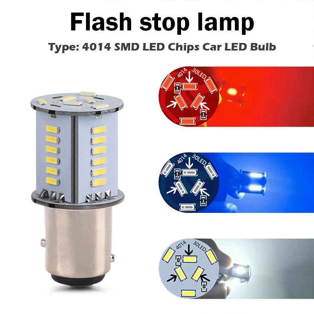 Motorcycle LED Tail Light Flash 1157 Strobe Signal Blinker Stop Brake ...