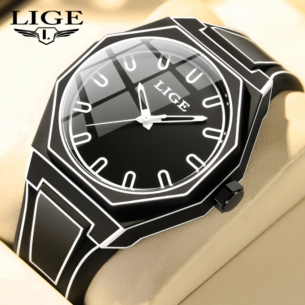 LIGE official Fashion Quartz Watch Relo Men's Original Fashion Business ...