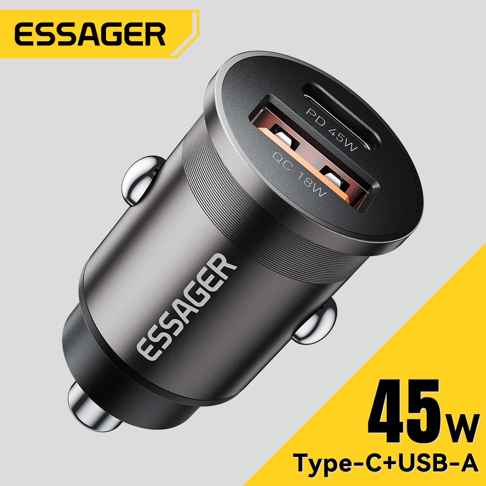 Essager Mini Car Charger 45W Fast USB Type C Car Phone Charge for ip ...