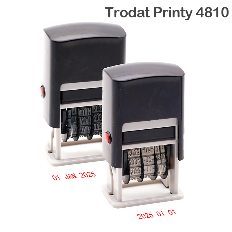 Trodat Printy 4810 Self-Inking Date Stamper【DD-MMM-YYYY】Black ink | Shopee Philippines