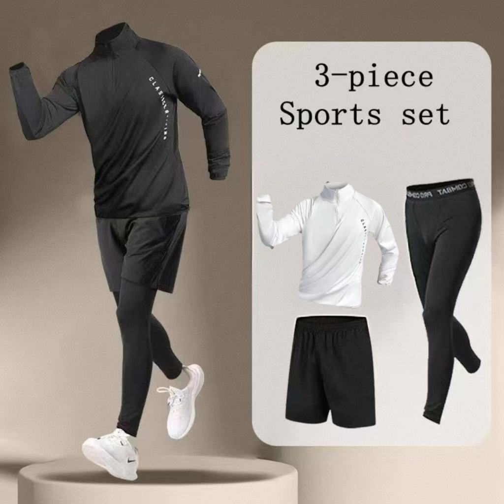 Men's Quick-Dry Training Sportswear Set – Ice Silk Dri-Fit Running ...