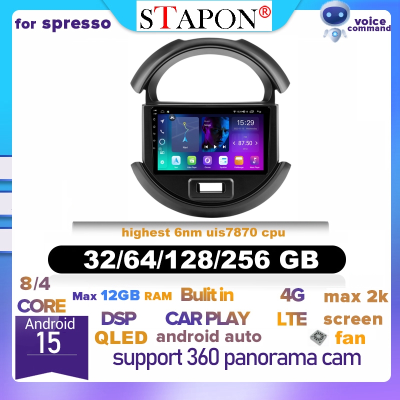 STAPON 9inch headunit for suzuki spresso android15 32 64 128 256GB carplay android auto OCTA ...