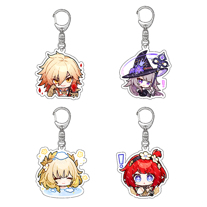 Honkai Star Rail keychain Castorice Mydei emoticons series Acrylic ...
