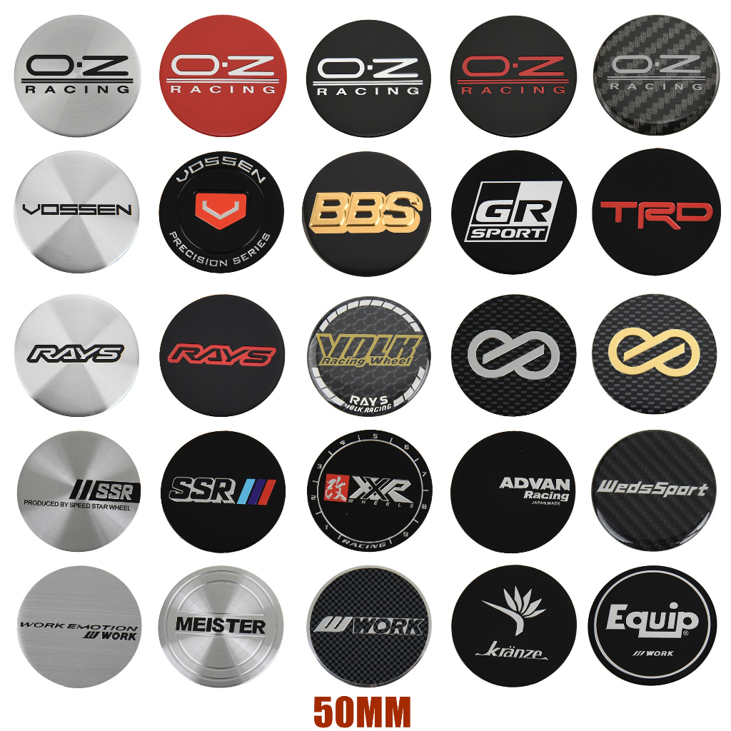 50MM Car Racing Wheel Center Sticker OZ VOSSEN RAYS ENKEI ADVAN SSR ...