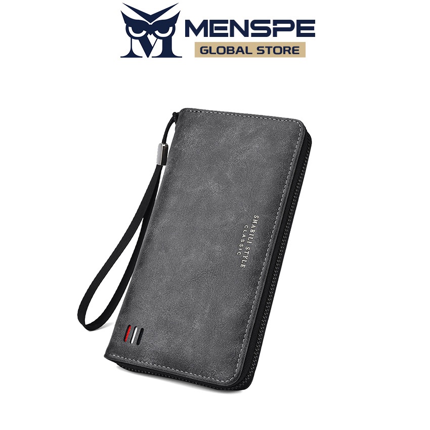MENSPE Men's Long Wallet Soft PU Long Wallet Multi-Functional Wallet ...