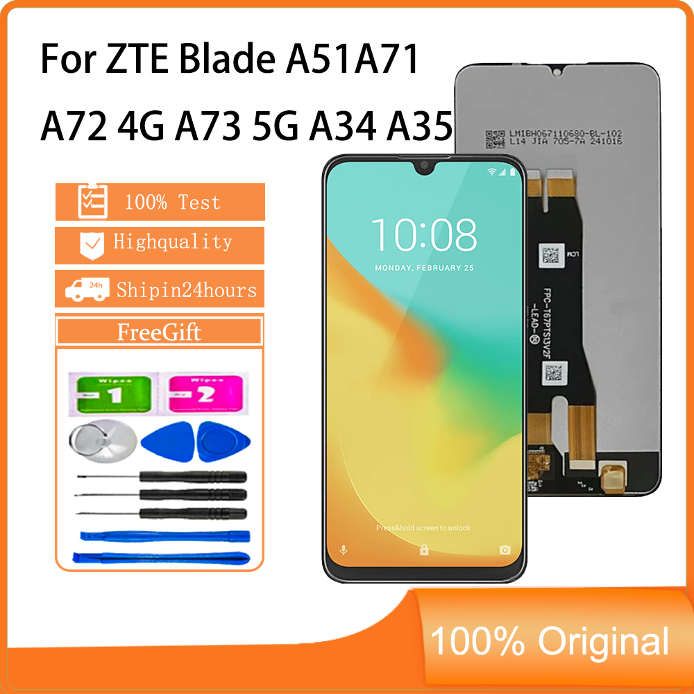 For Display ZTE Blade A51 A72 4G A73 5G A34 A35 LCD Touch Screen ...
