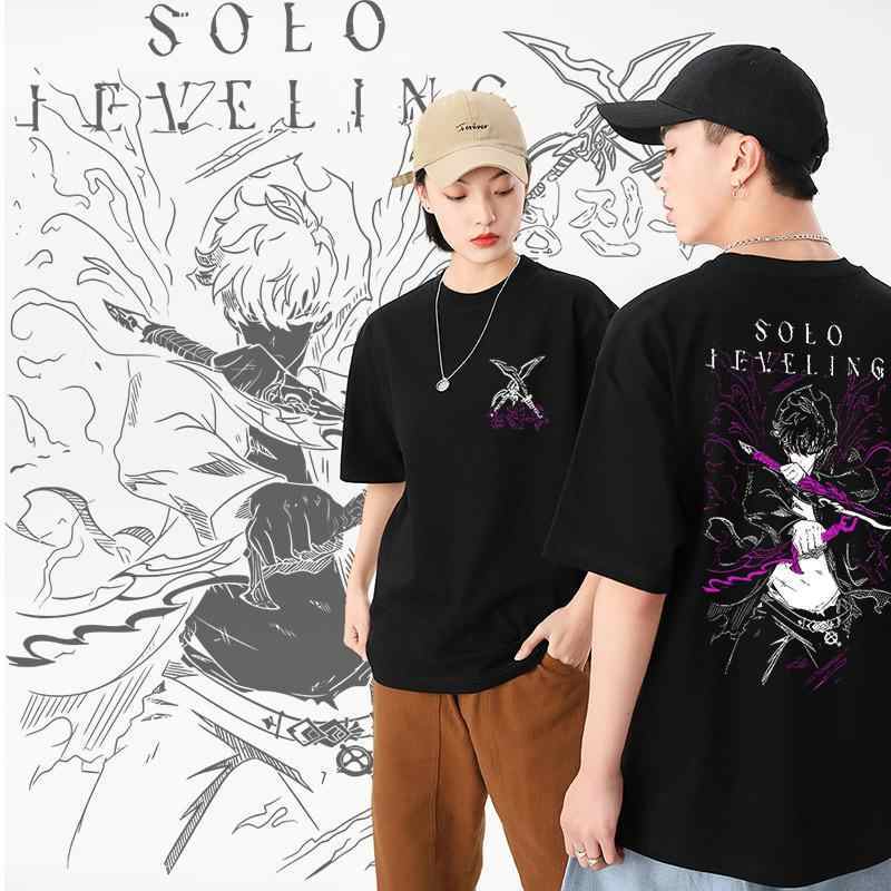 solo leveling t shirt-Loose Fit Anime T-Shirt - Unisex Casual Graphic ...