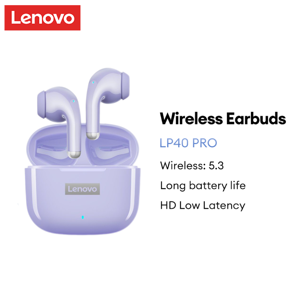 Lenovo LP40 Pro TWS Earphones Bluetooth Headset Wireless Sport Noise Reduction Headphones Touch ...