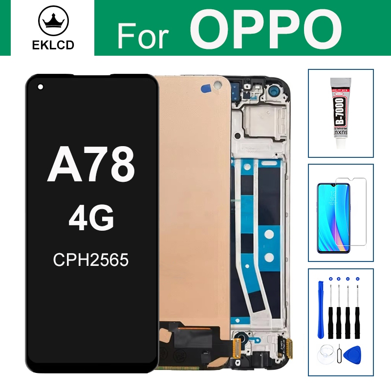 For OPPO A78 4G CPH2565 LCD Display Touch Screen Digitizer Panel ...