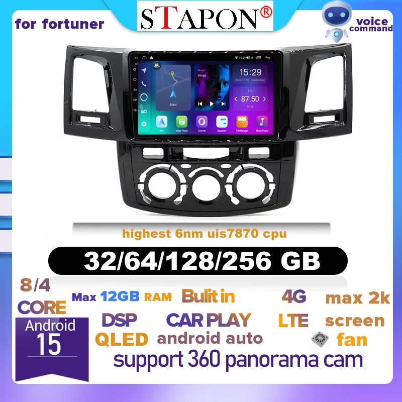 STAPON 9inch android headunit for toyota fortuner 2005-2015 android15 ...
