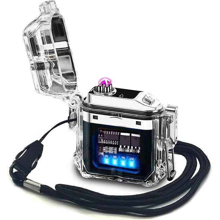 USB Rechargeable Keychain arc Lighter, Arc Flashlight with Power ...