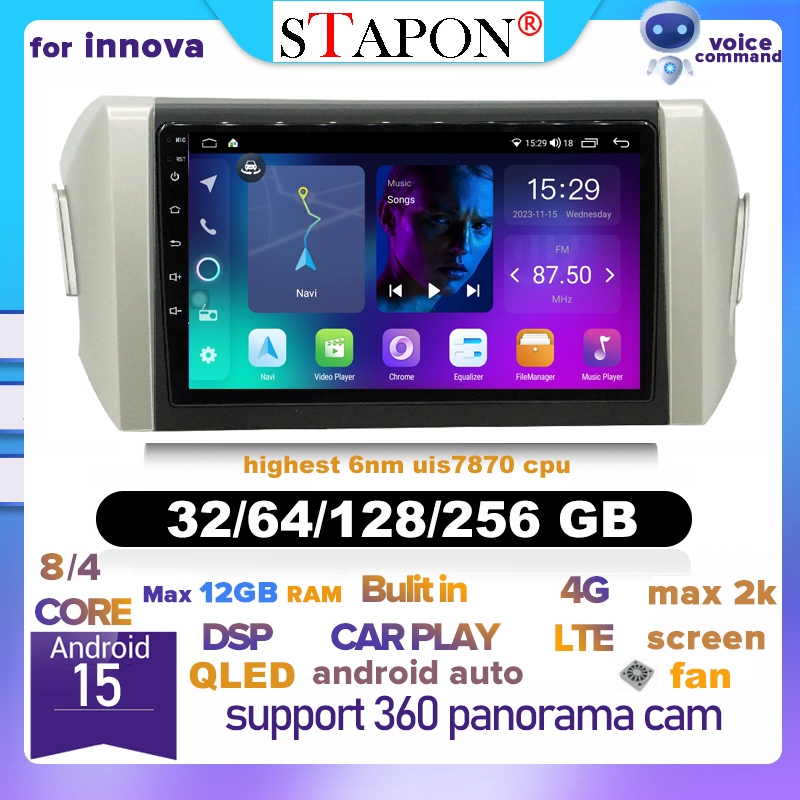STAPON for Toyota innova 2016-2024 9inch android15 16 32 64 128 256GB ...