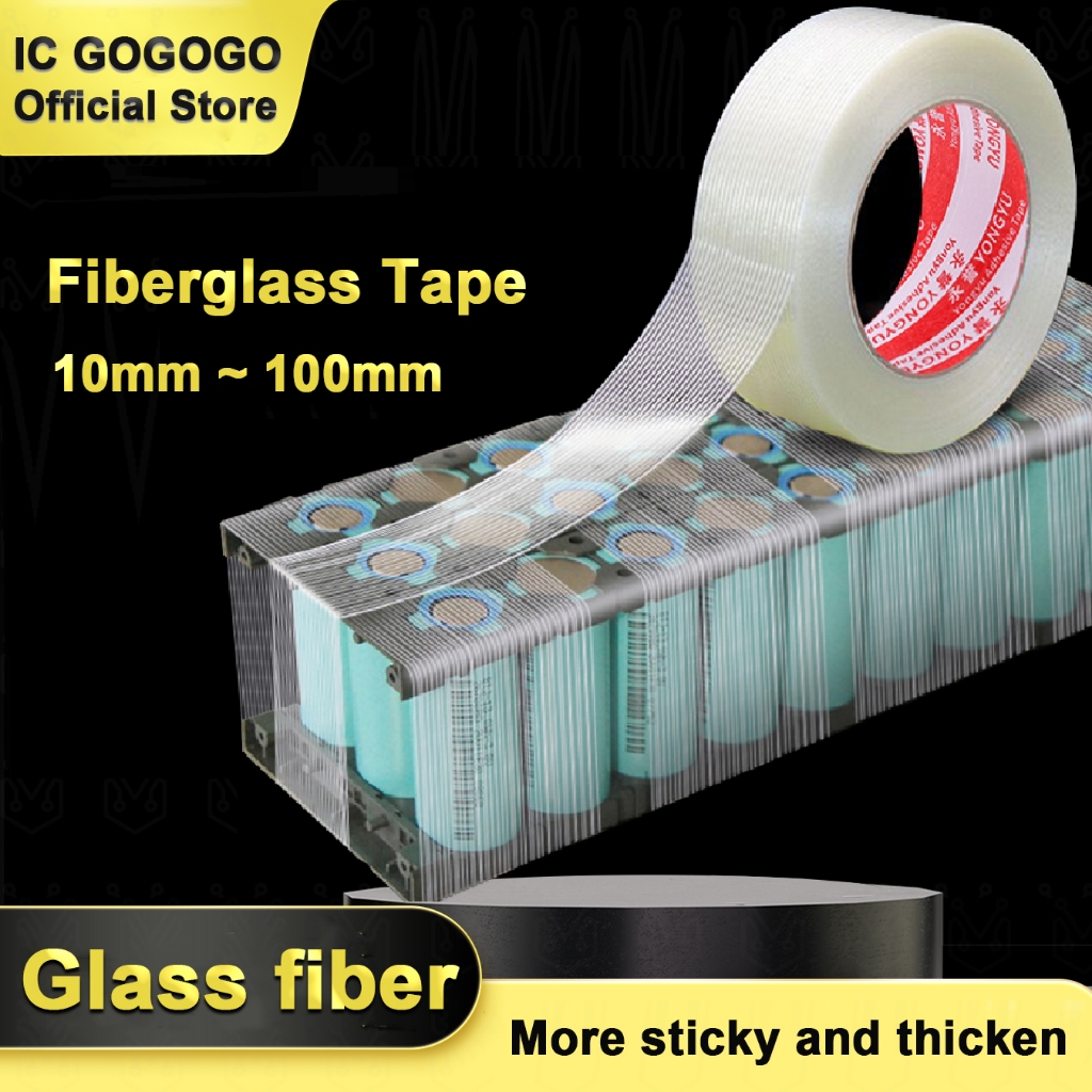 10mm - 100mm Fiberglass Tape Lithium Battery Pack Insulation Wrap Fiber ...