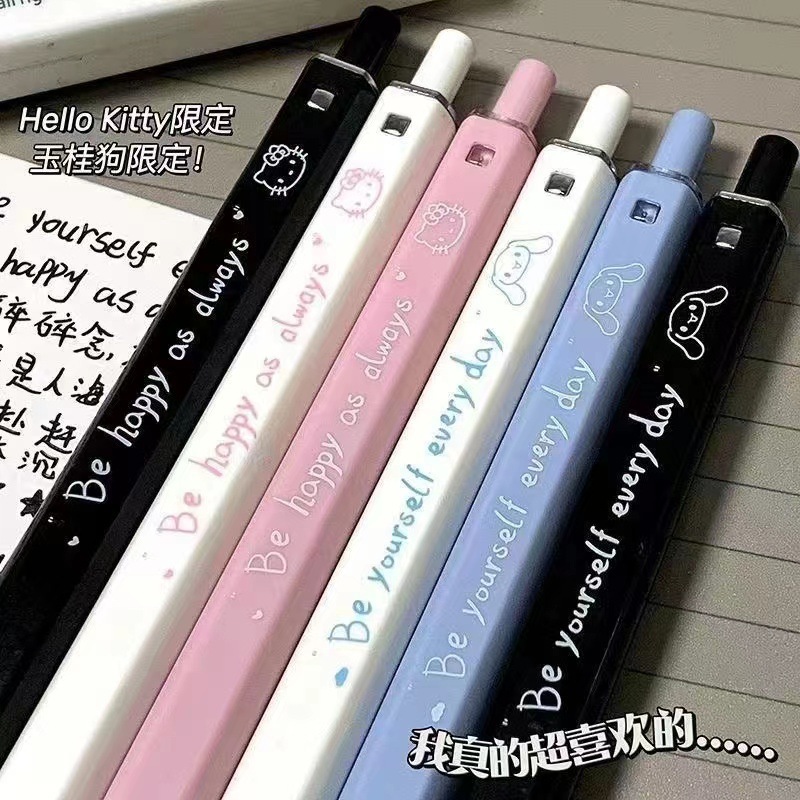 6Pens/set TK Cat Gel Pen Press Neutral Pen High Appearance Cute Student ...