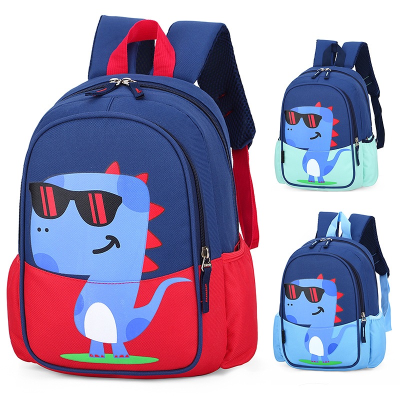 Cute Cartoon Backpack, Nylon Children Backpack, Dinosaur Kindergarten ...