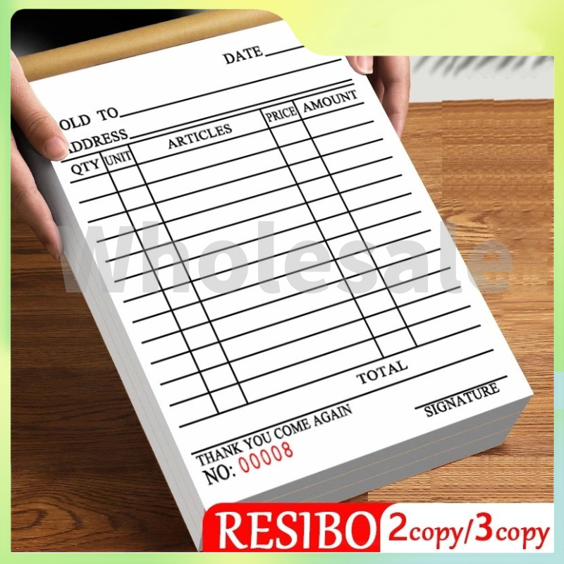 Carbonized Receipt Resibo Wholesale With Carbon Paper Duplicate Receipt ...