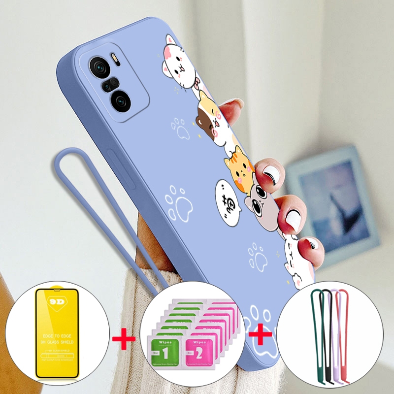 Case for xiaomi poco F3 phone casing Softcase Liquid Silicone Protector ...