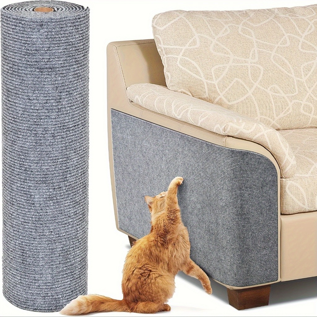 Cat Scratch Mat DIY Trimmable Self-Adhesive Carpet Cat Tree Frame Cat ...