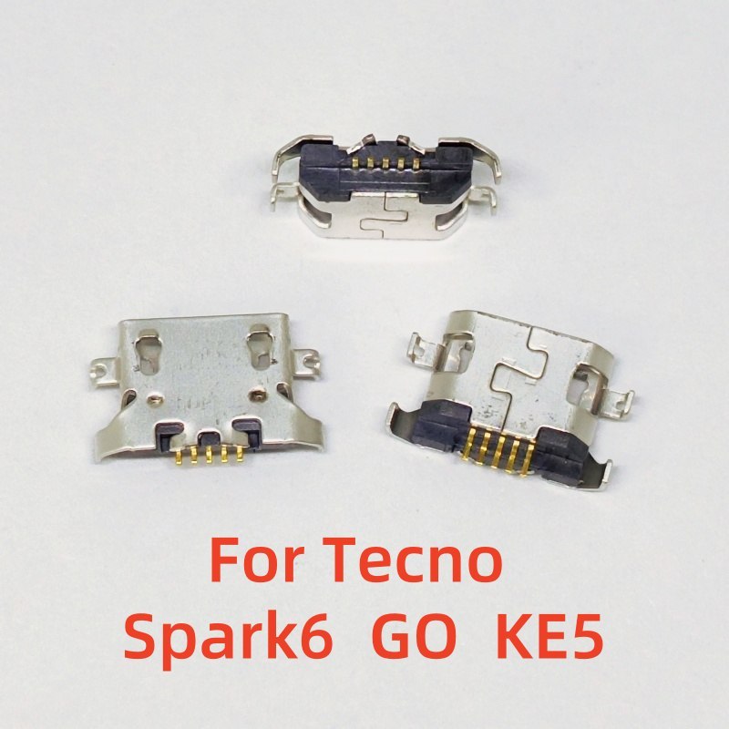 5-50Pcs For Tecno Spark 6 GO KE5 Micro USB Charging Pin Port Dock Plug ...