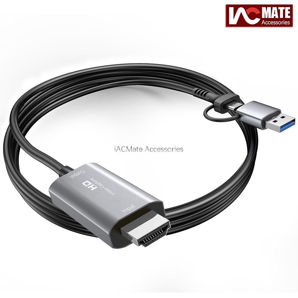 USB3.0 Video Capture Card, HDMI to USB A/USB C Capture Cable 1080P ...