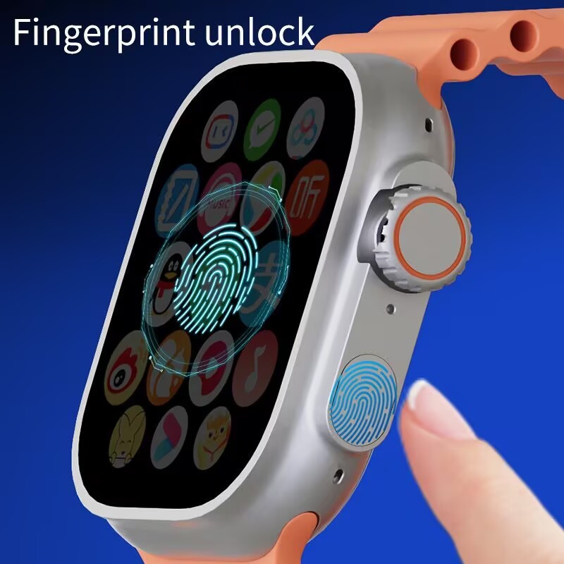 Latest Fingerprint unlock 4G SIM Card DW100 pro ultra 2 smartwatch 3 ...