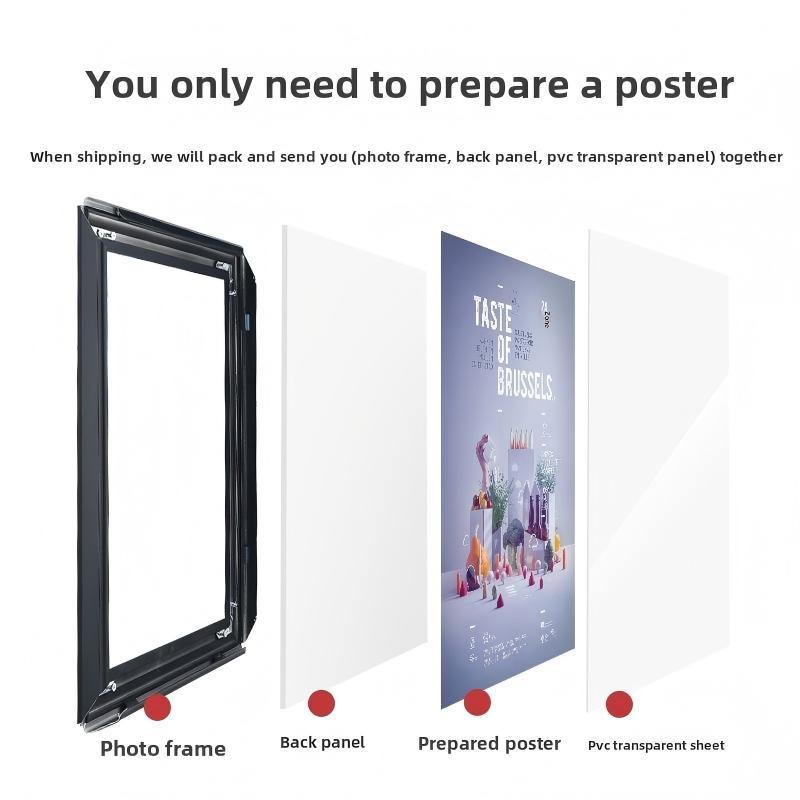 Elevator Advertising Frame Aluminum Alloy Open Frame Replaceable A3a4 Wall Hanging Picture Frame ...