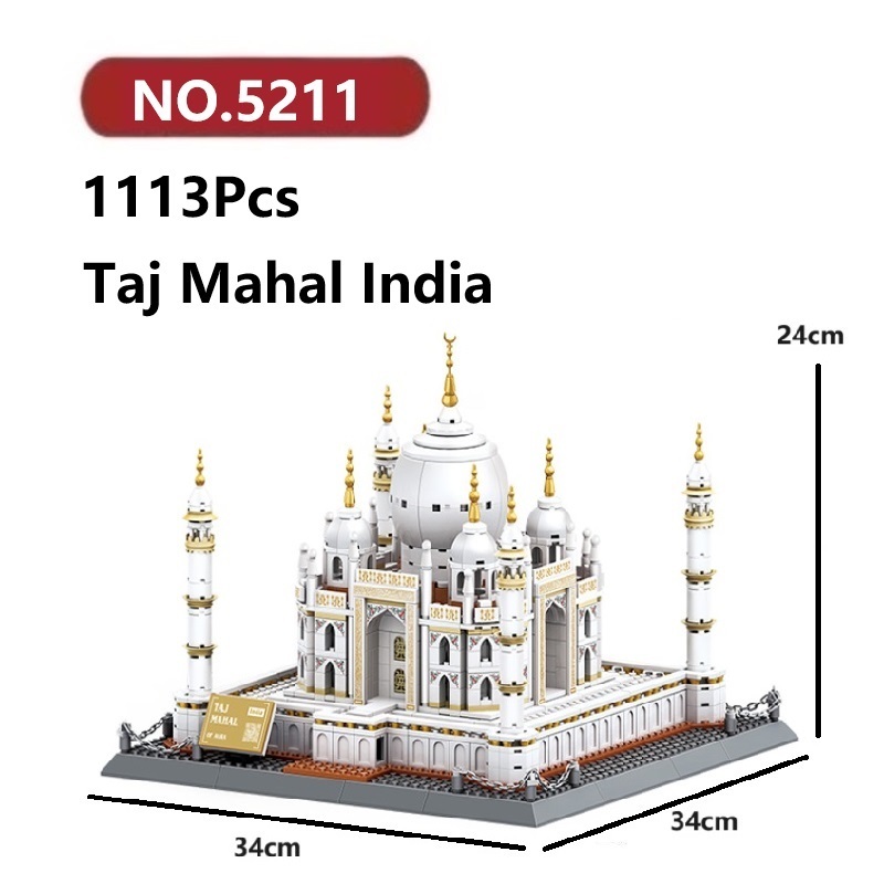 Taj Mahal India Building Blocks 1113 Pcs WANGE Architecture Bricks Toy Set | Shopee Philippines