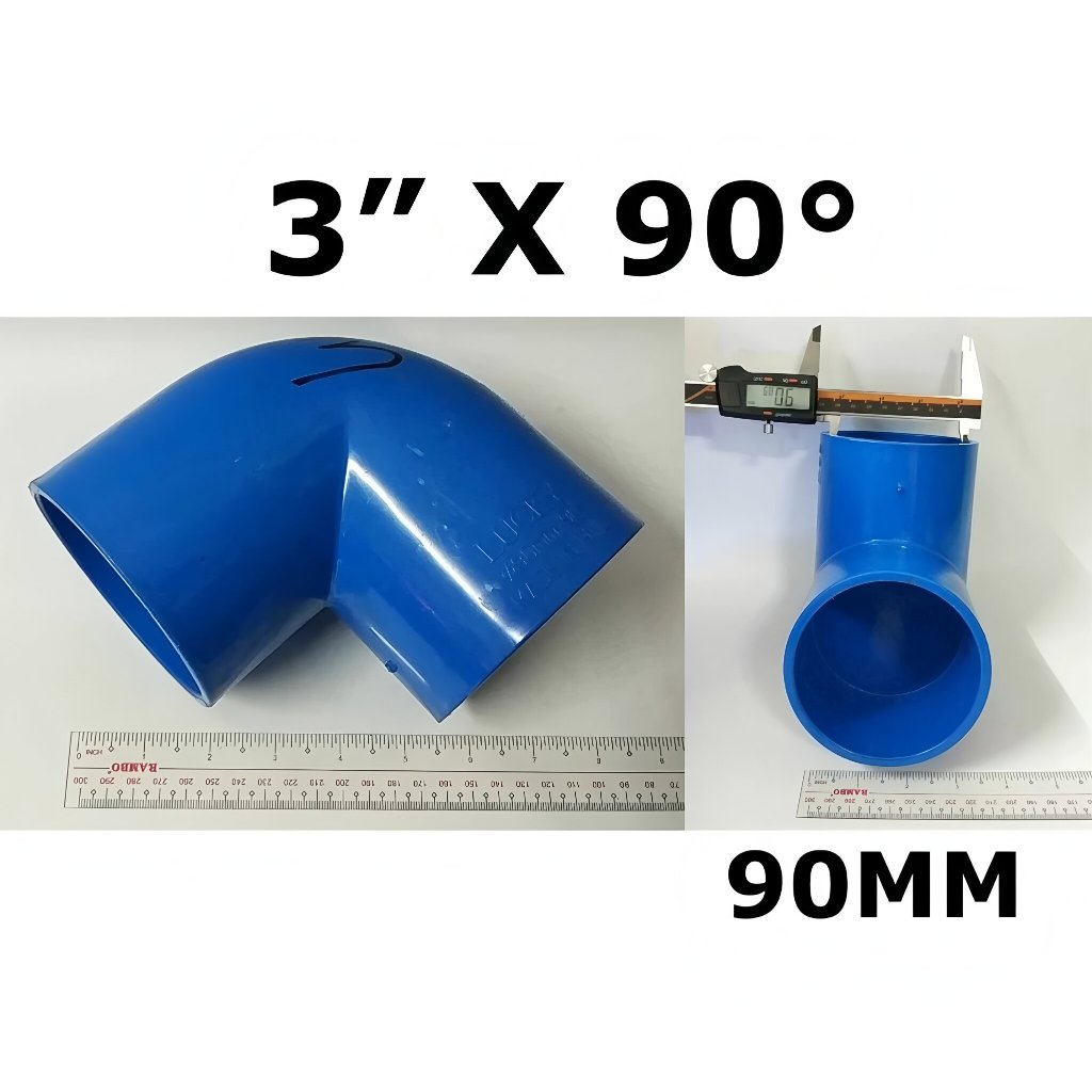 PVC ELBOW 90MM BLUE FOR CLEAN WATER ...